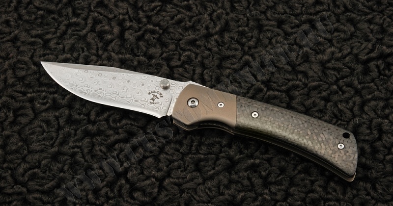 Кастомный нож A2 damasteel